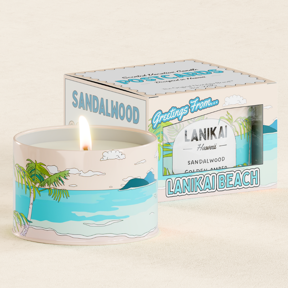 Waikiki Beach, Oahu 📍 8oz Candle – Postcards