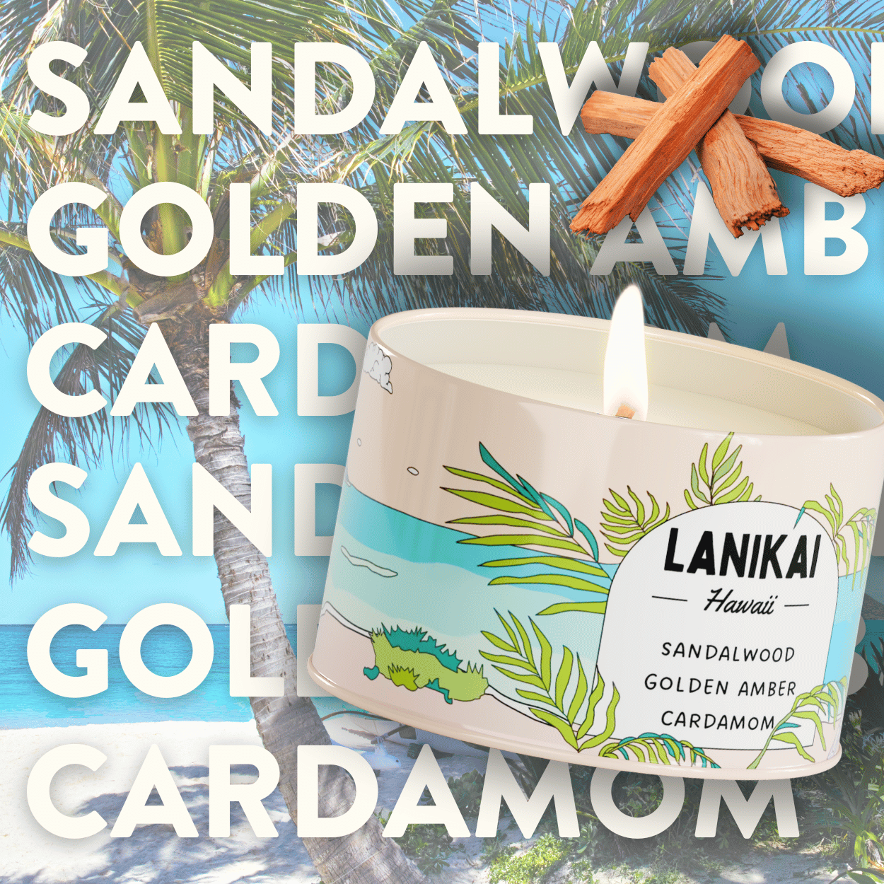 Waikiki Beach, Oahu 📍 8oz Candle – Postcards